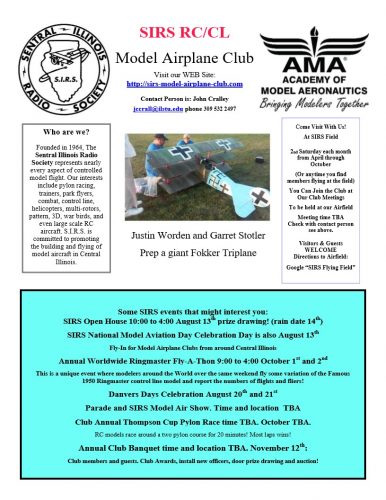 About the SIRS Club – Sirs Model airplane club